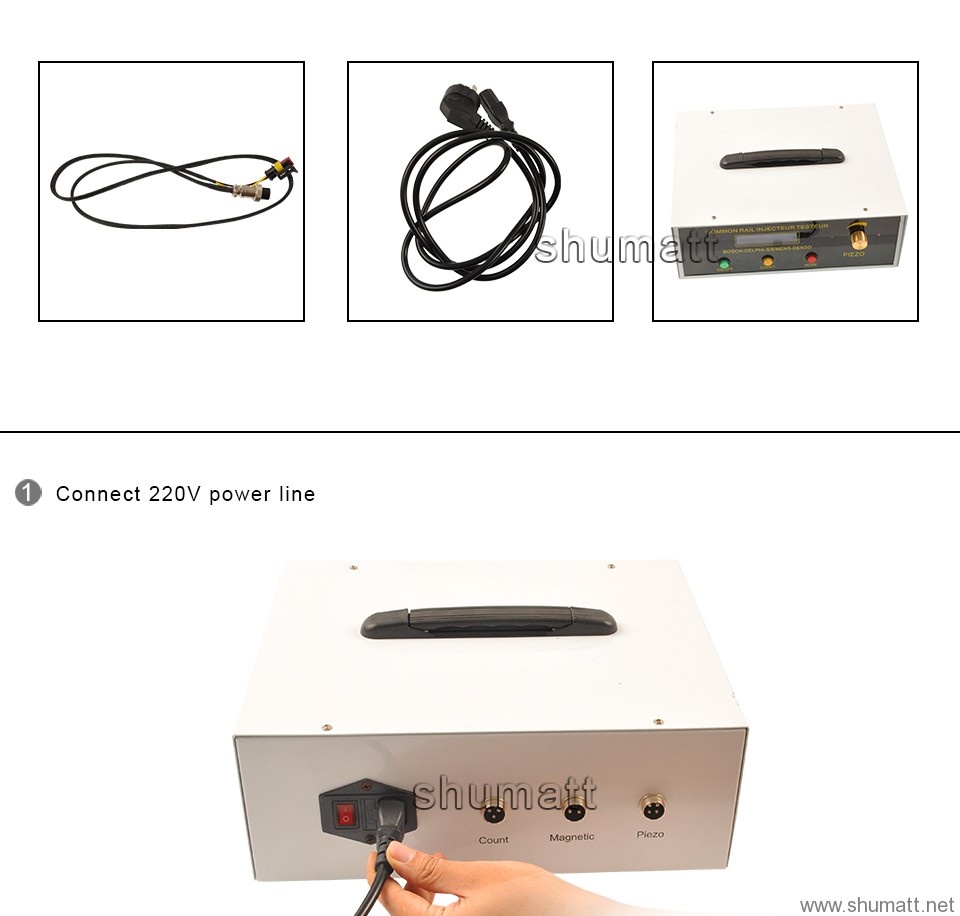 Diesel common rail electronic injector tester kit
